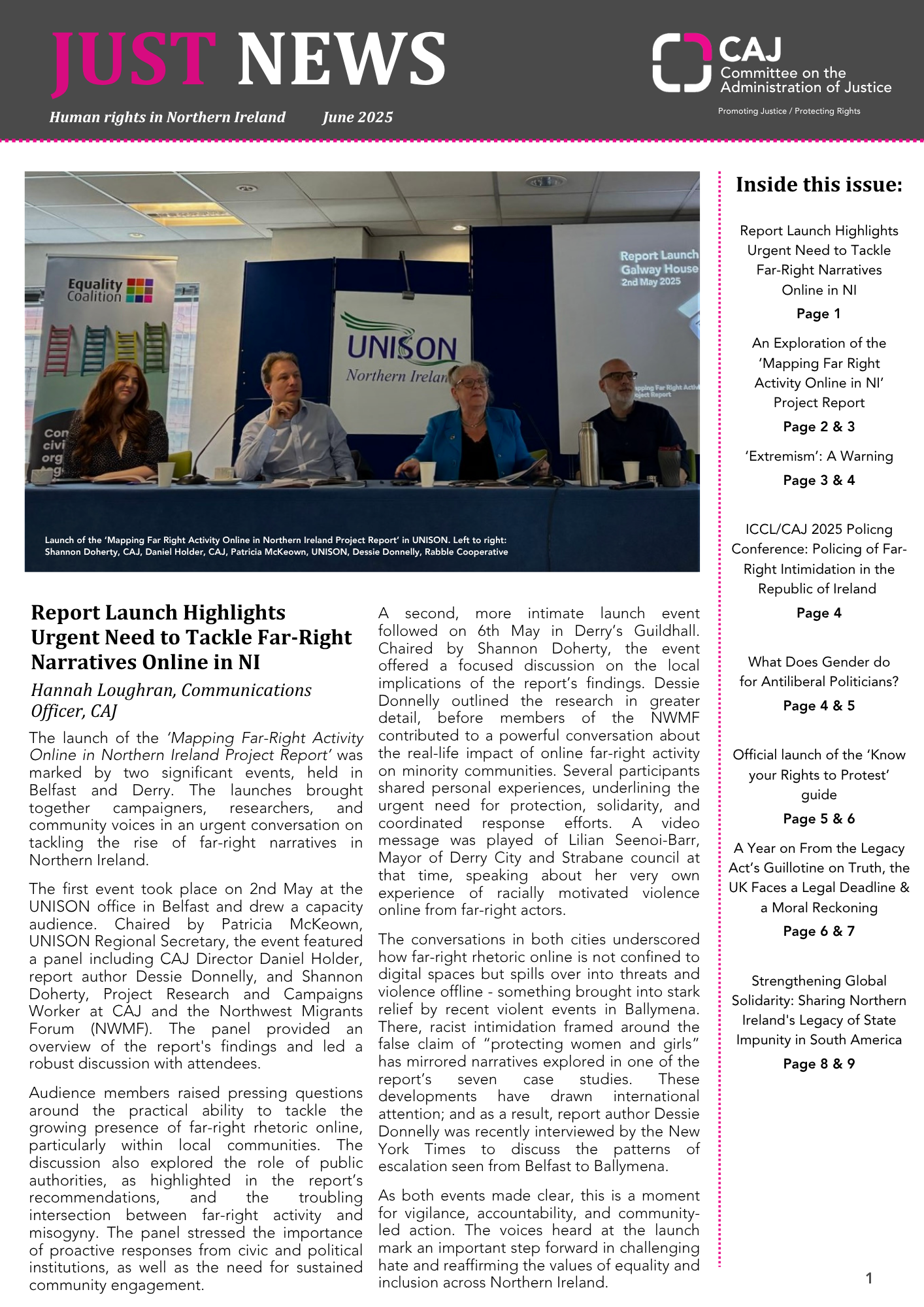 Just News June 2025 - Committee on the Administration of Justice